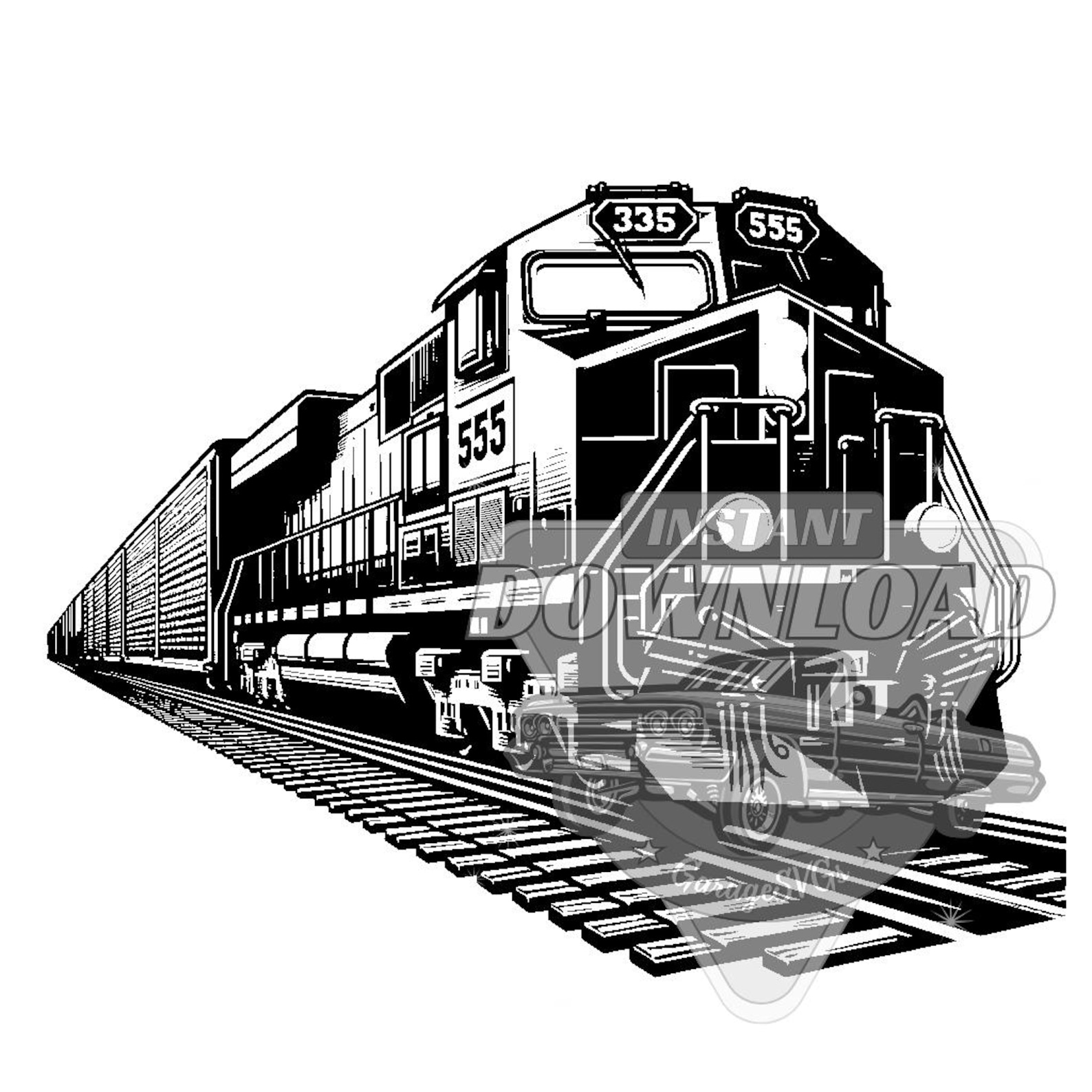 Freight Train SVG Bundle - Etsy