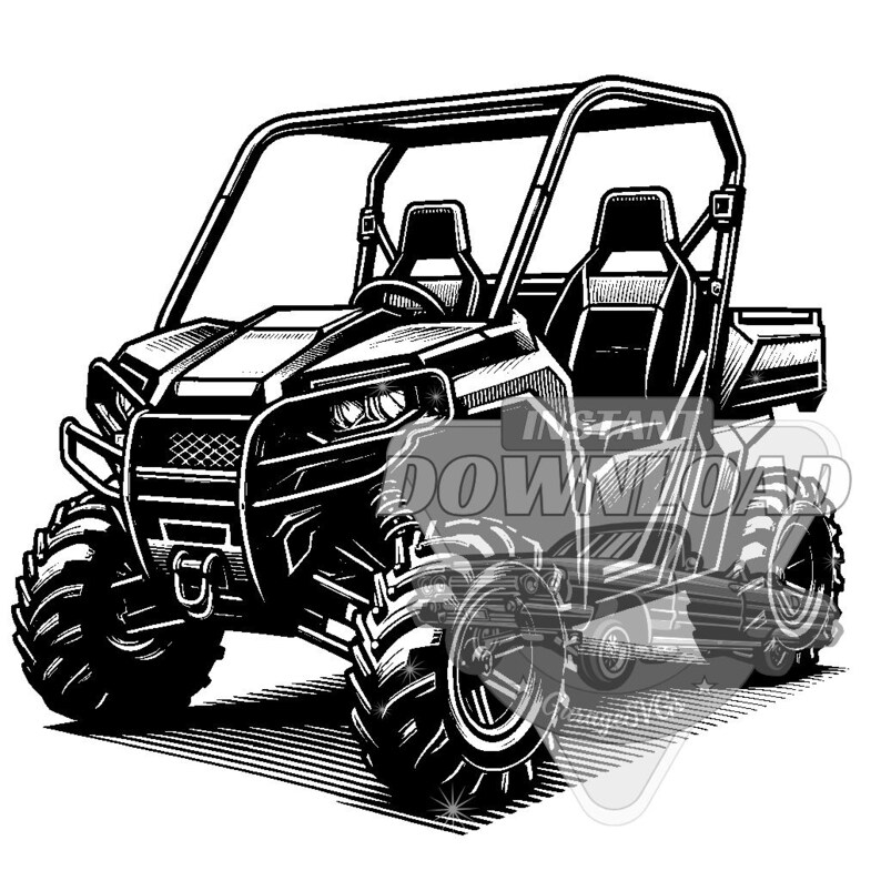 UTV With Roll Cage SVG Bundle - Etsy