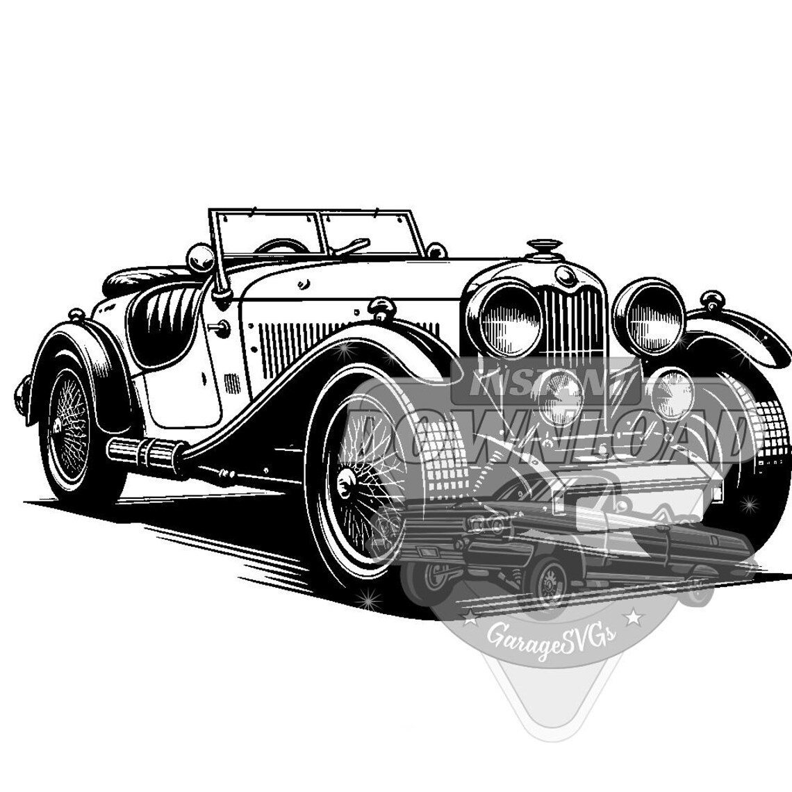 Classic Two Seater Roadster SVG Bundle - Etsy