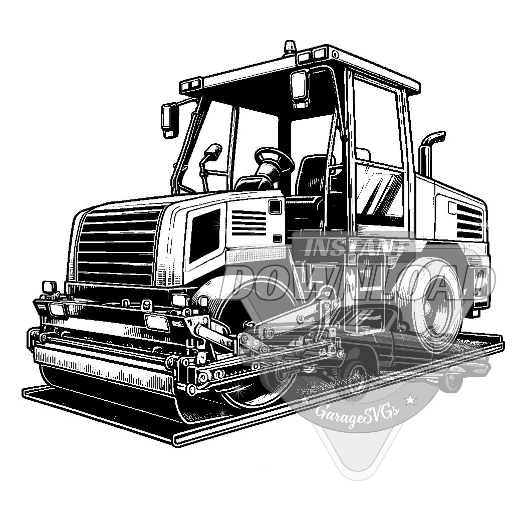 Asphalt Paver SVG Bundle - Etsy