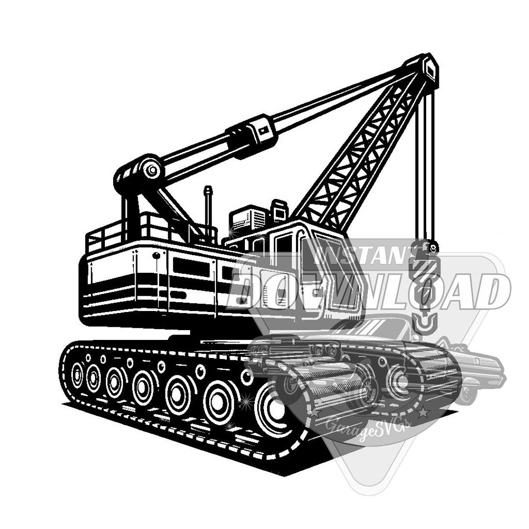 Crawler Crane SVG Bundle - Etsy