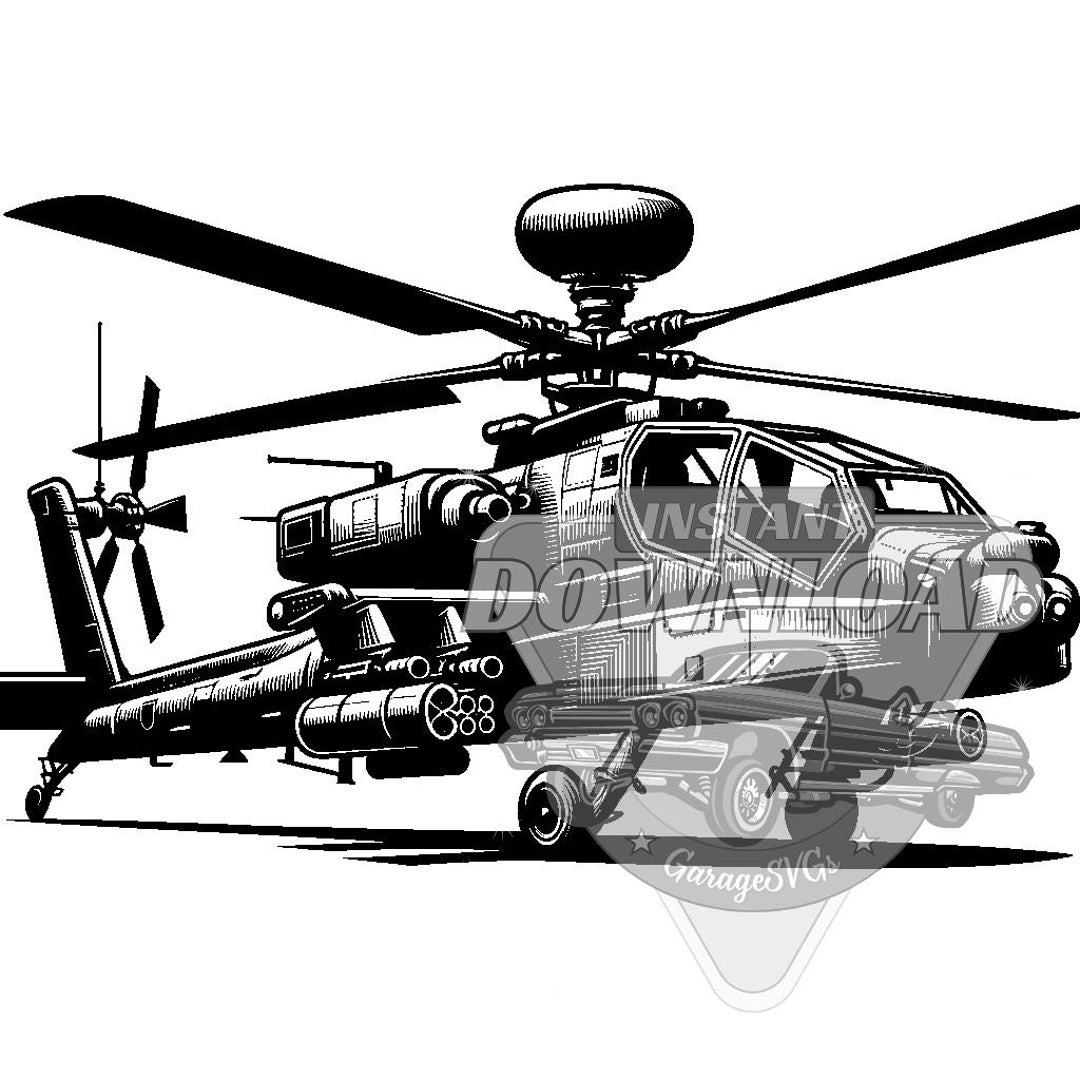 Helicopter Gunship SVG Bundle - Etsy