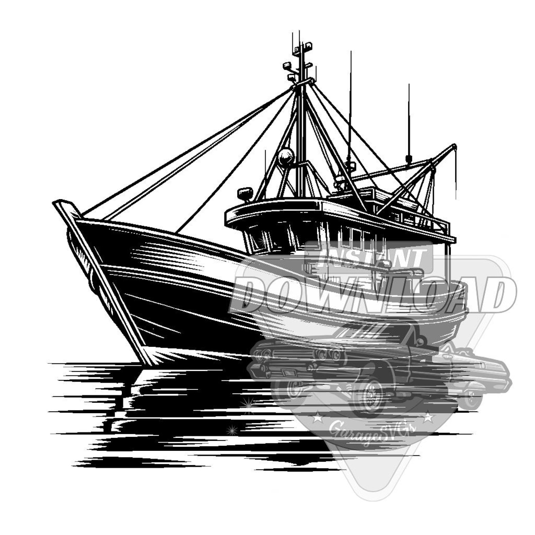 Fishing Boat SVG Bundle - Etsy