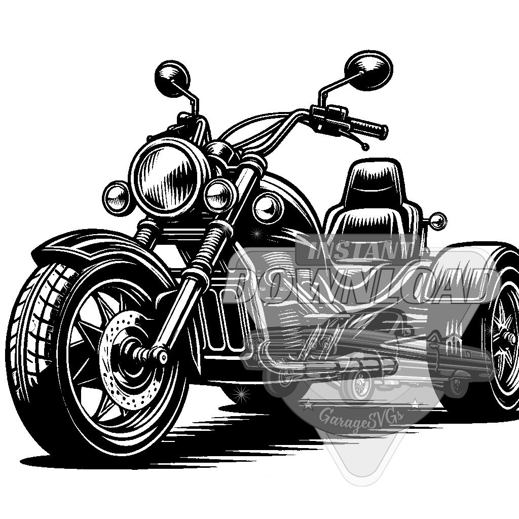 Trike Motorcycle SVG Bundle - Etsy