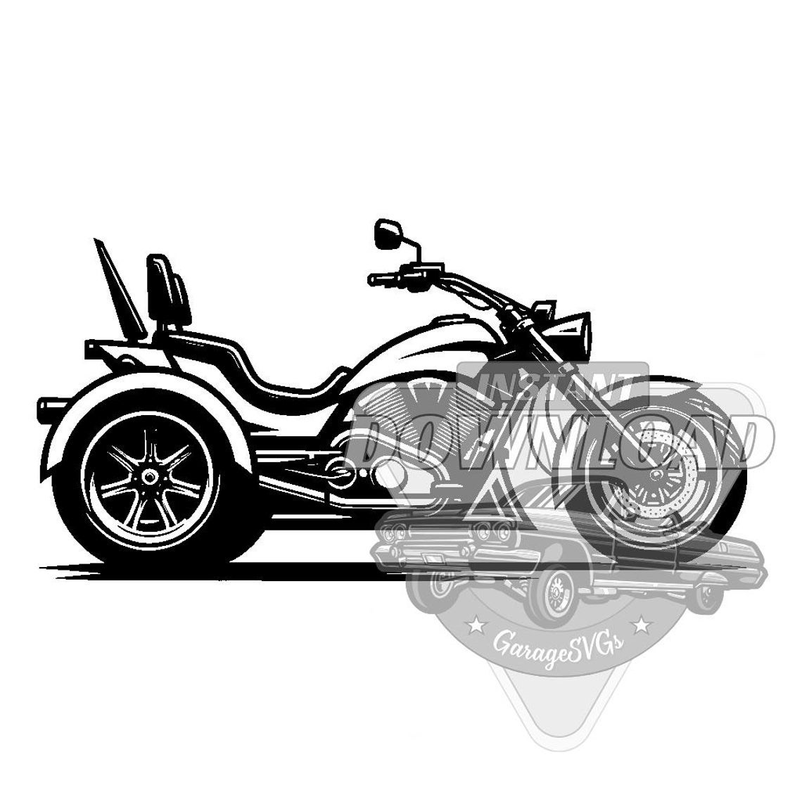 Trike Motorcycle SVG Bundle - Etsy