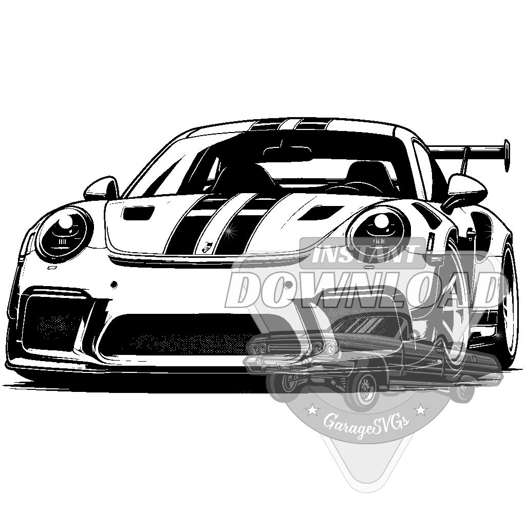 Porsche GT3 RS SVG Bundle - Etsy