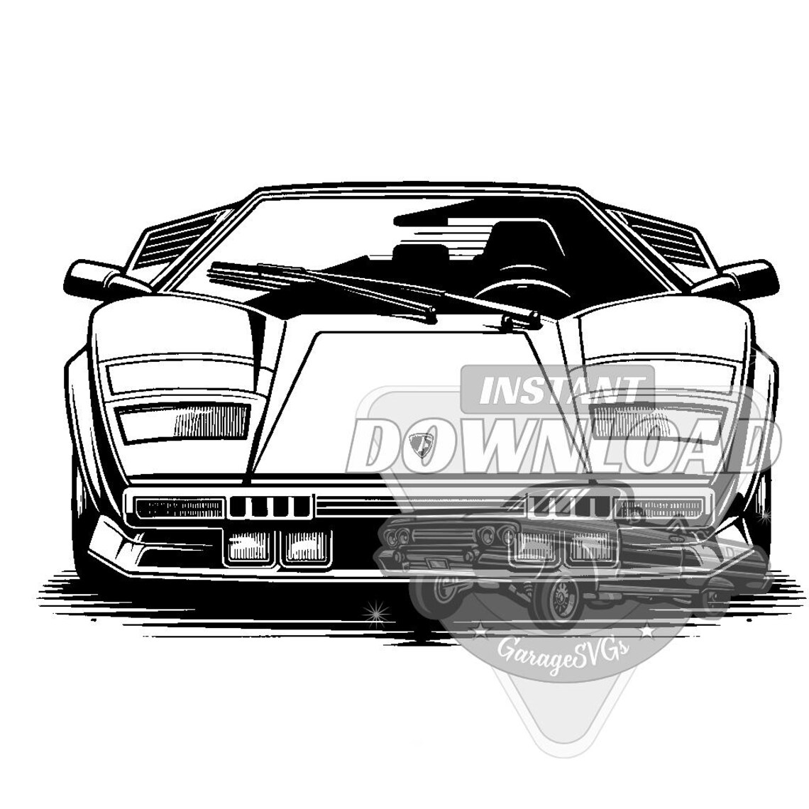 Lamborghini Countach SVG Bundle - Etsy