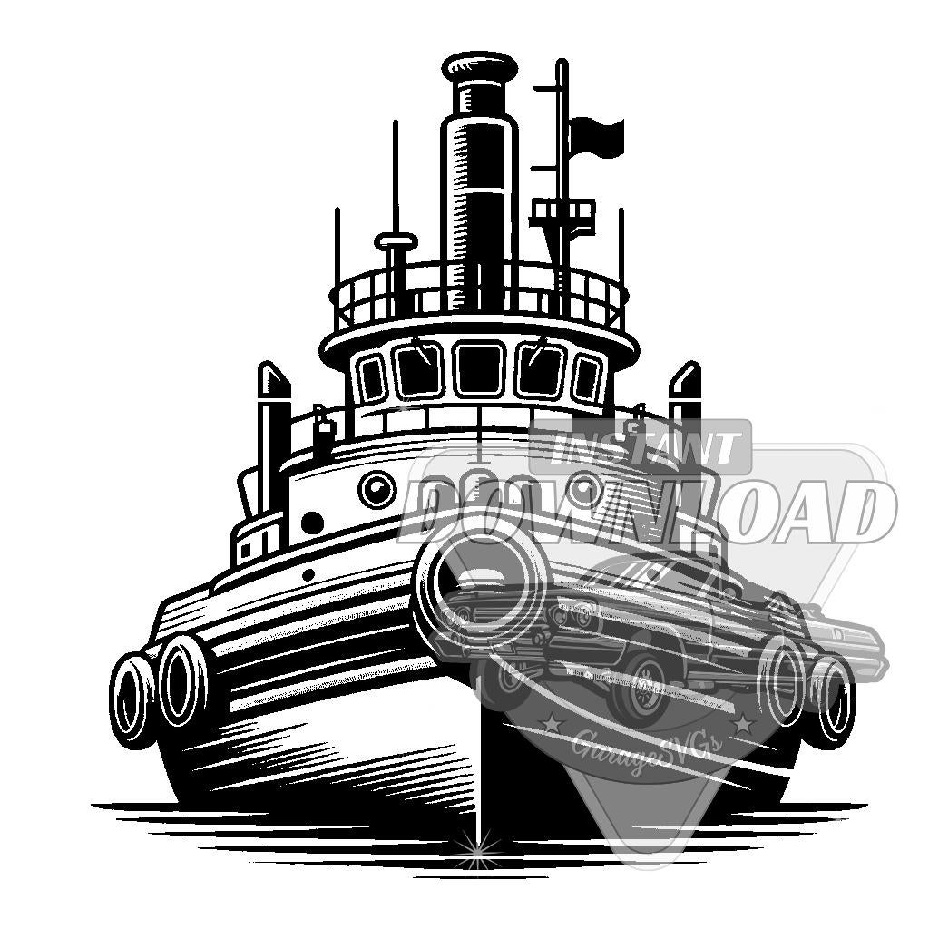 Tugboat SVG Bundle - Etsy