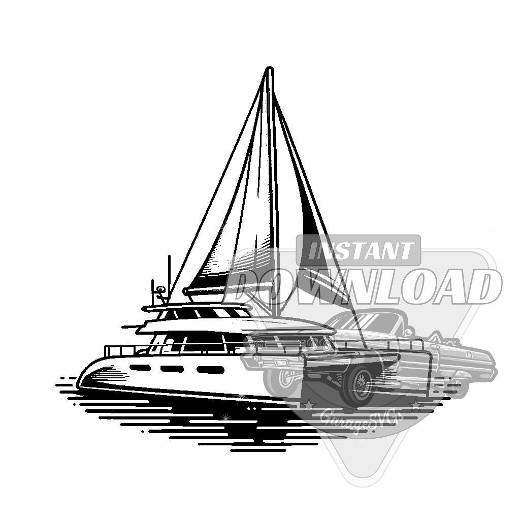 Catamaran SVG Bundle - Etsy