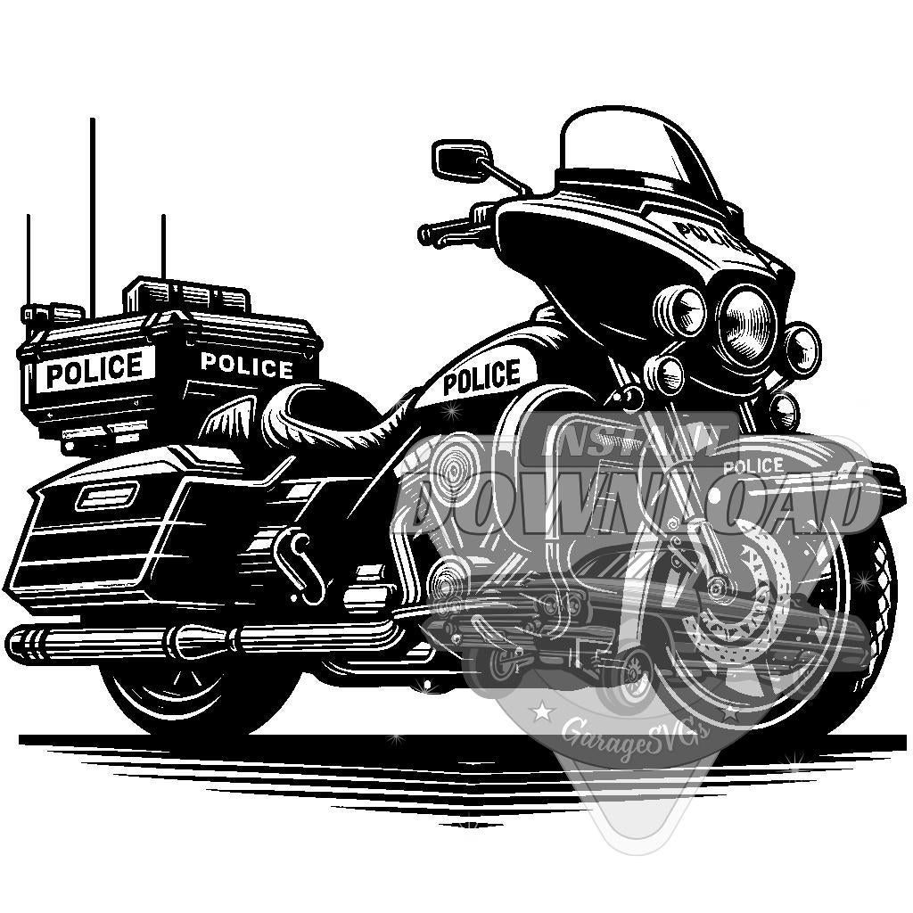 Police Motorcycle SVG Bundle - Etsy
