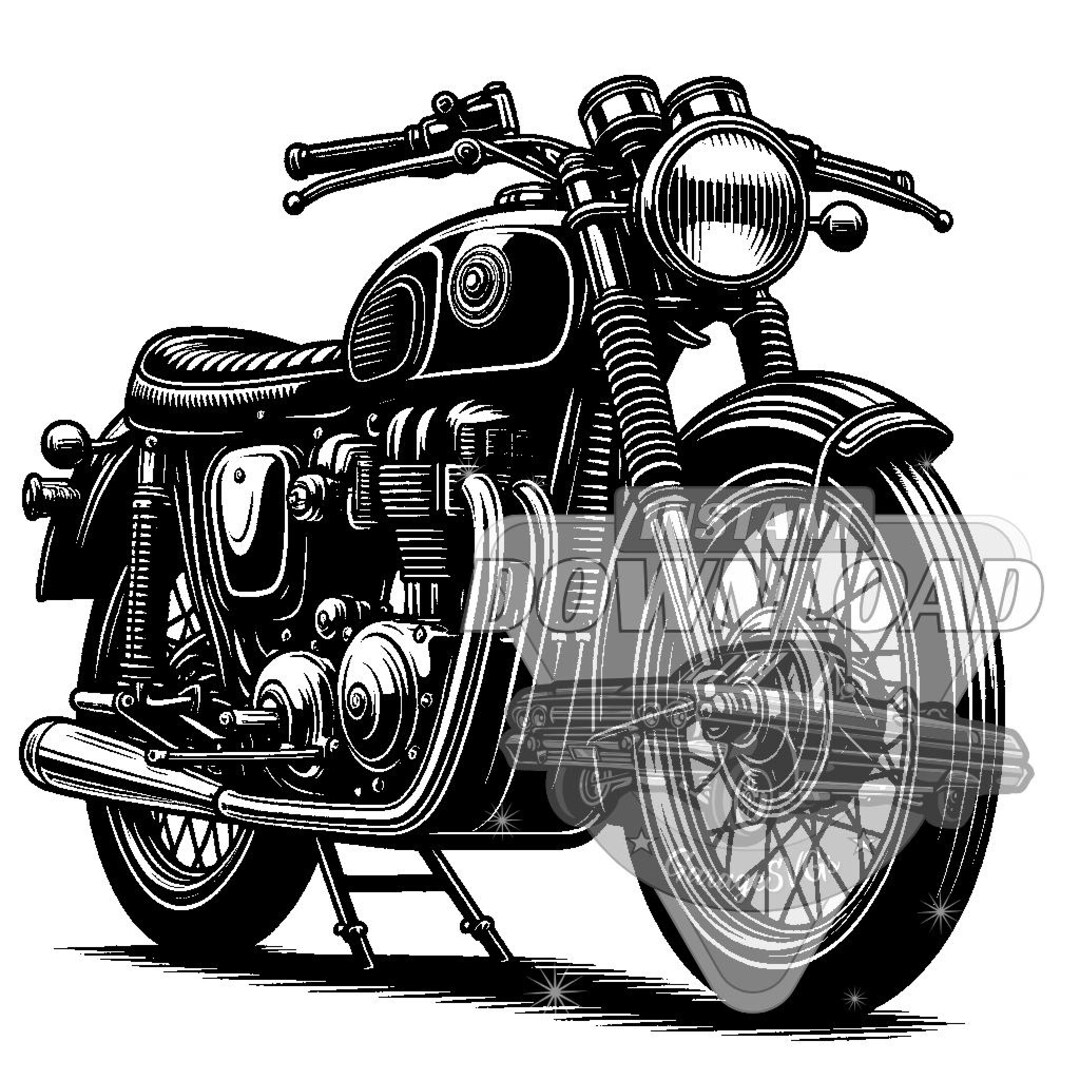Classic Motorcycle SVG Bundle - Etsy