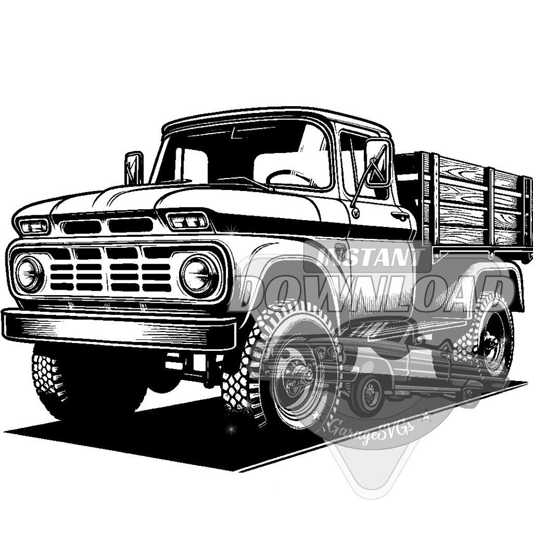 Classic Utility Truck SVG Bundle - Etsy