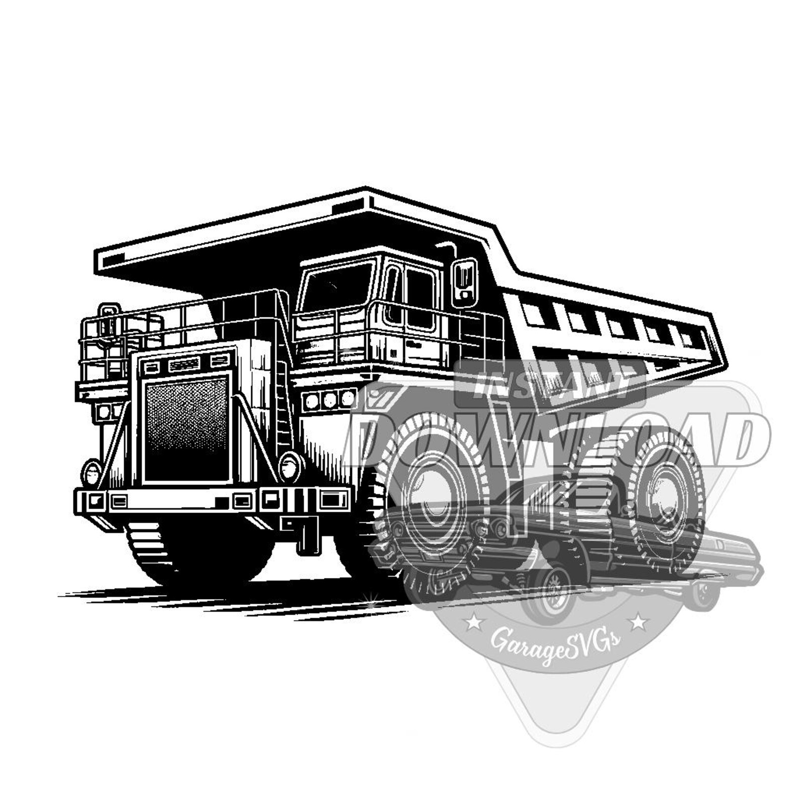 Mining Truck SVG Bundle - Etsy