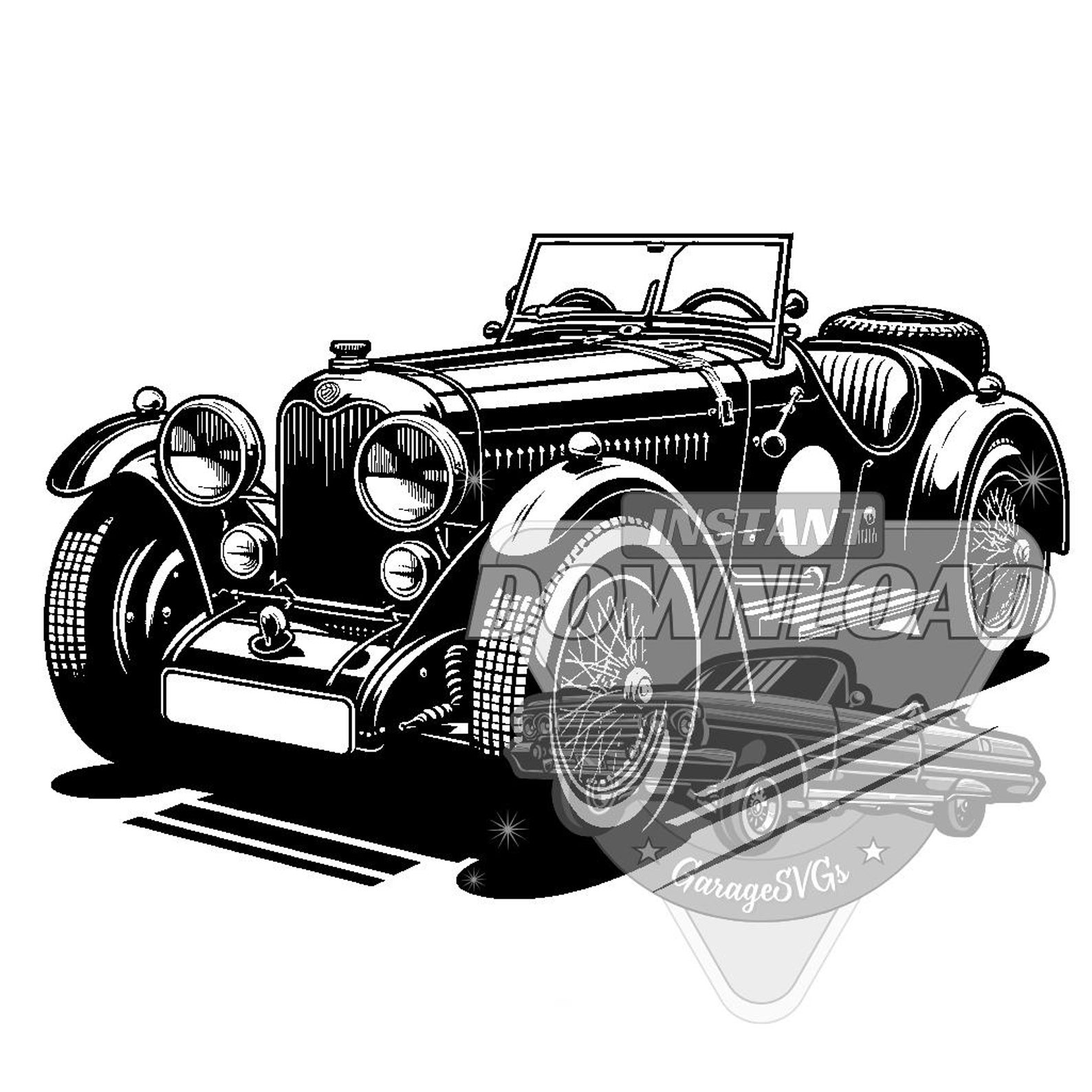 Classic Two Seater Roadster SVG Bundle - Etsy