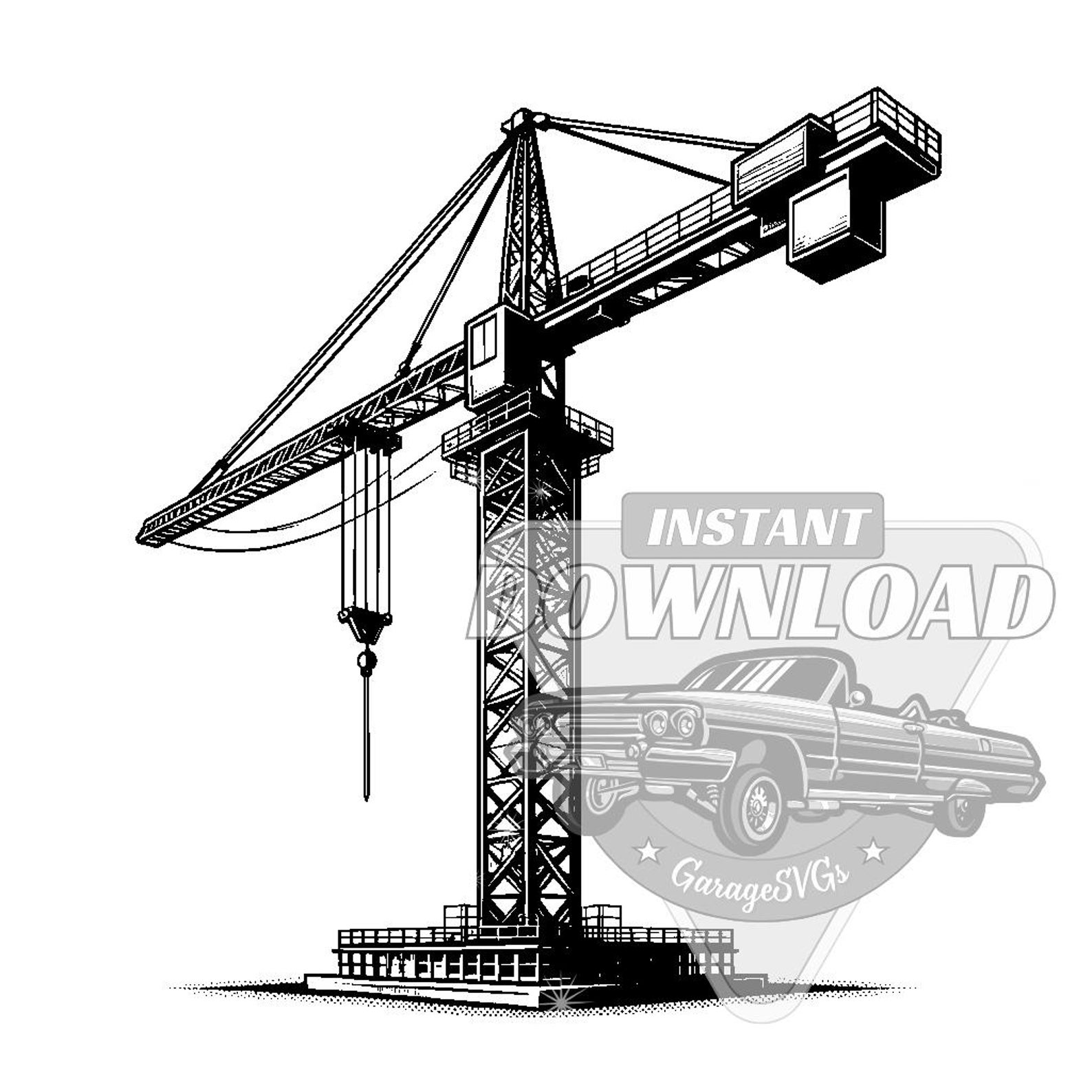 Tower Crane SVG Bundle - Etsy