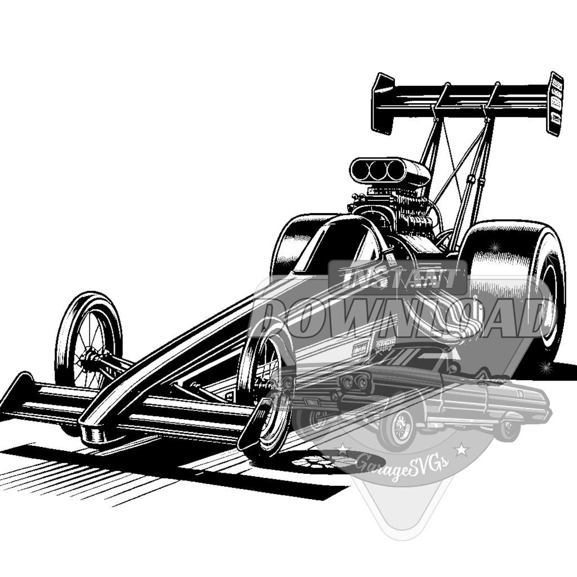 Top Fuel Dragster SVG Bundle - Etsy