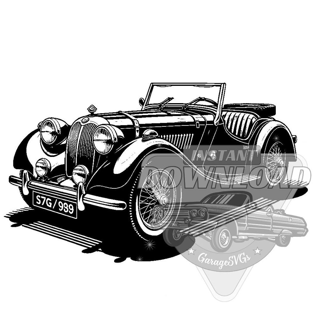 Classic British Roadster SVG Bundle - Etsy