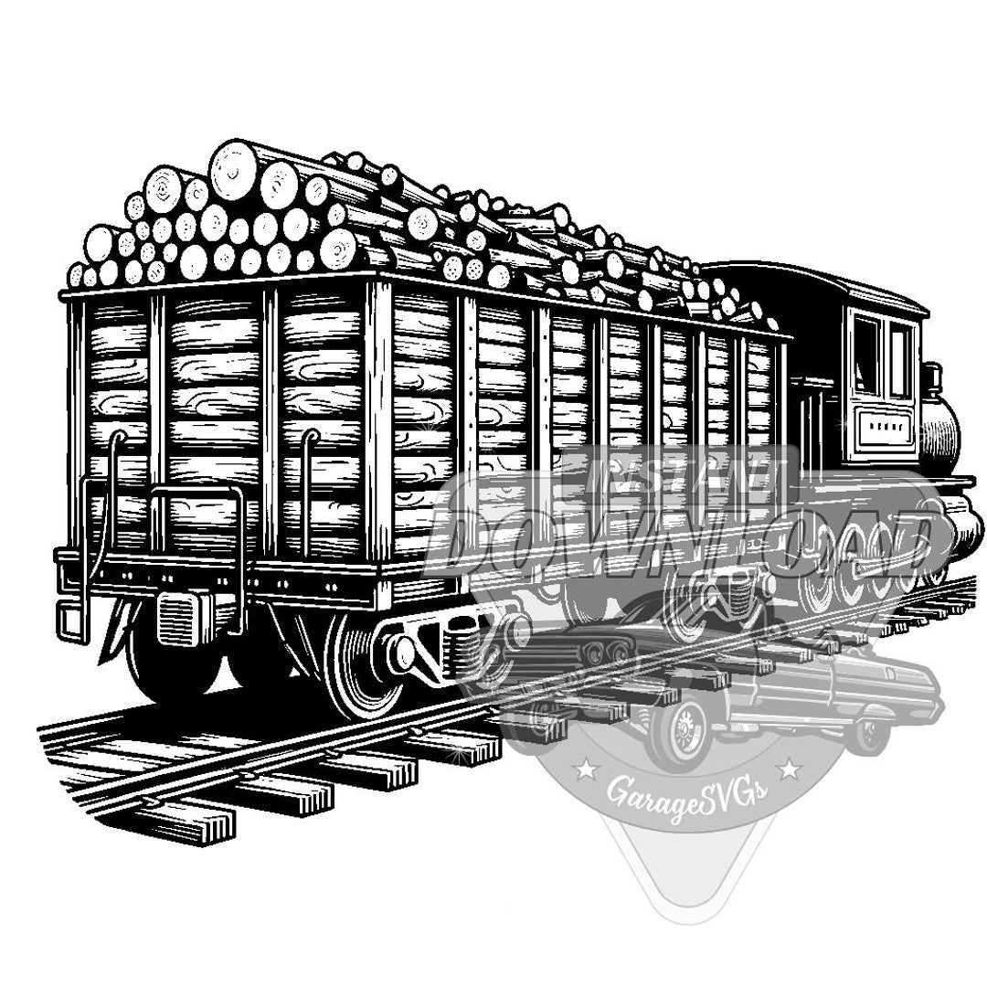 Woodchip Train SVG Bundle - Etsy