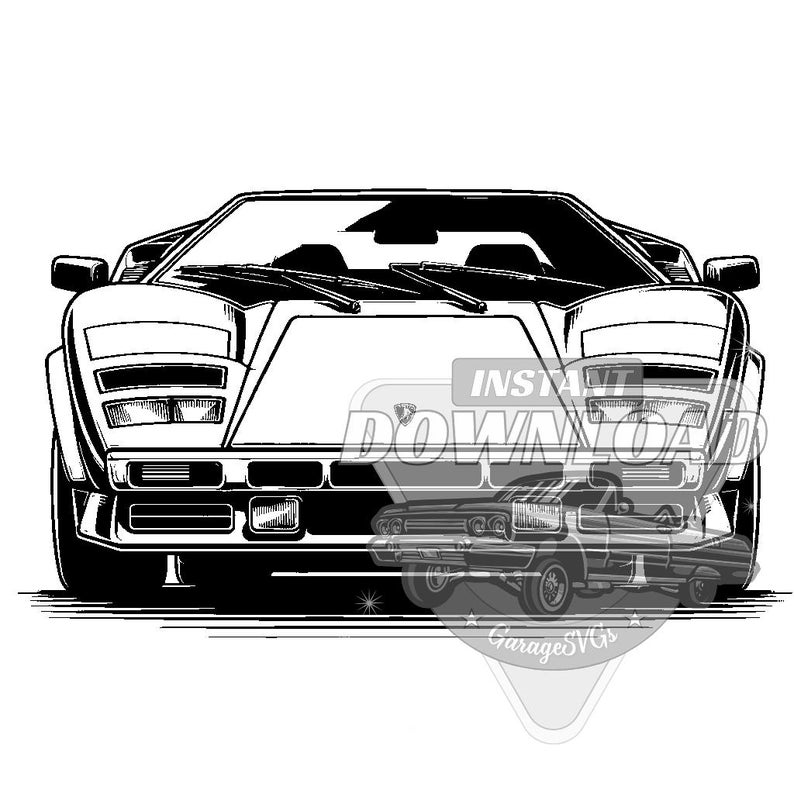 Lamborghini Countach SVG Bundle - Etsy