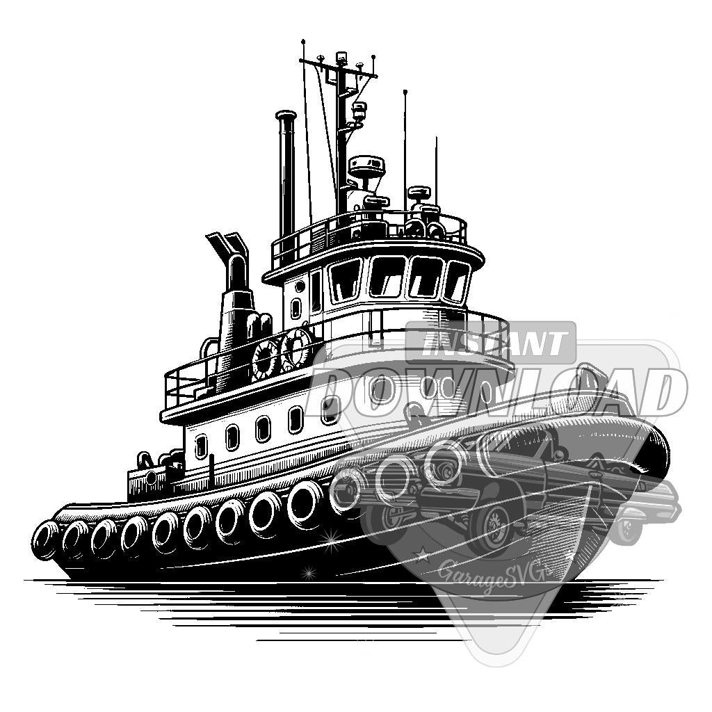 Tugboat SVG Bundle - Etsy