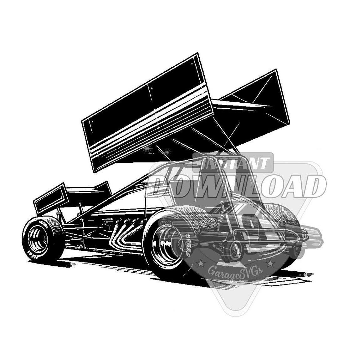 Sprint Car SVG Bundle - Etsy