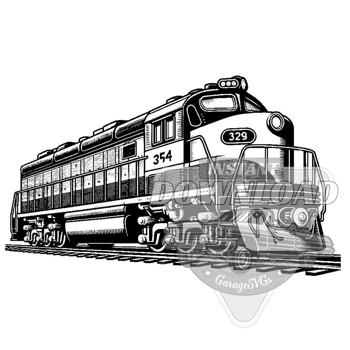 Diesel Locomotive SVG Bundle - Etsy