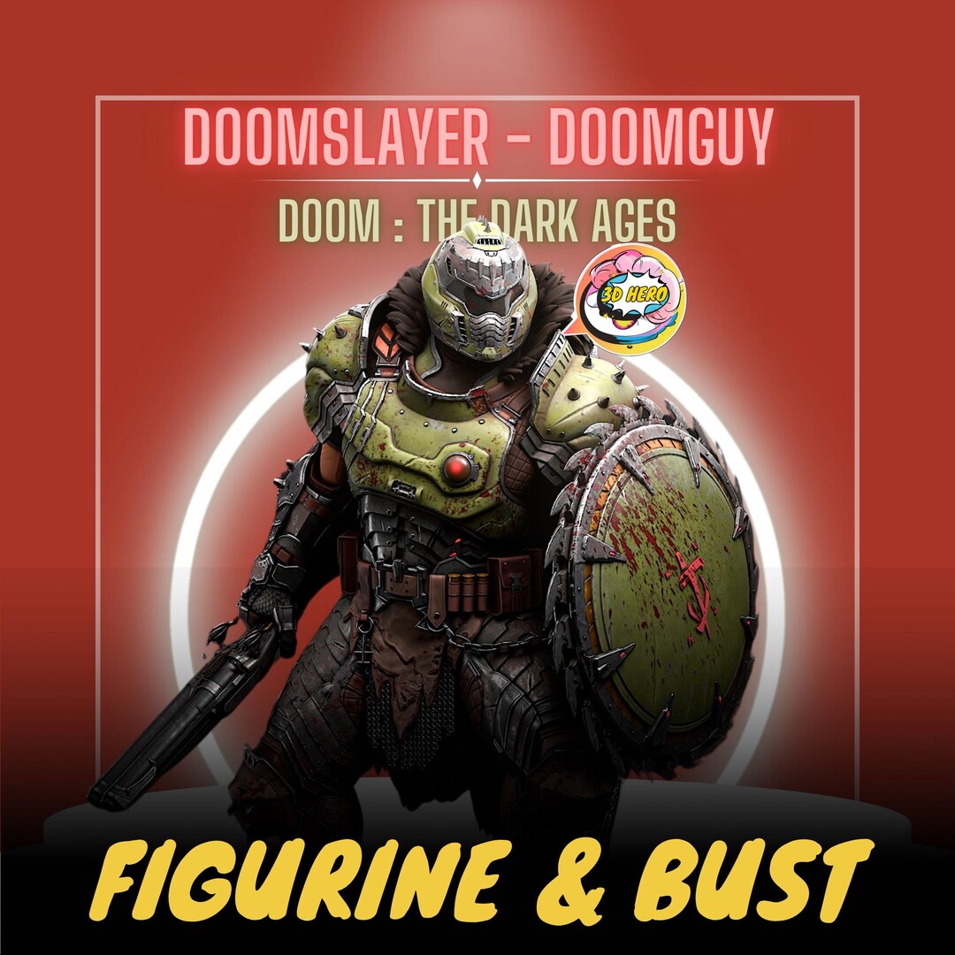 Doom: the Dark Ages - Doomguy- Statue & Bust - Etsy UK