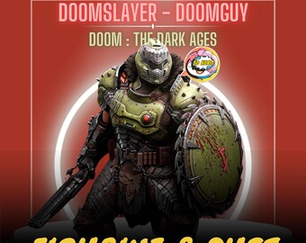 Doom Eternal Slayer Figure - Doomguy Statue - Doom the Dark Ages Figure ...
