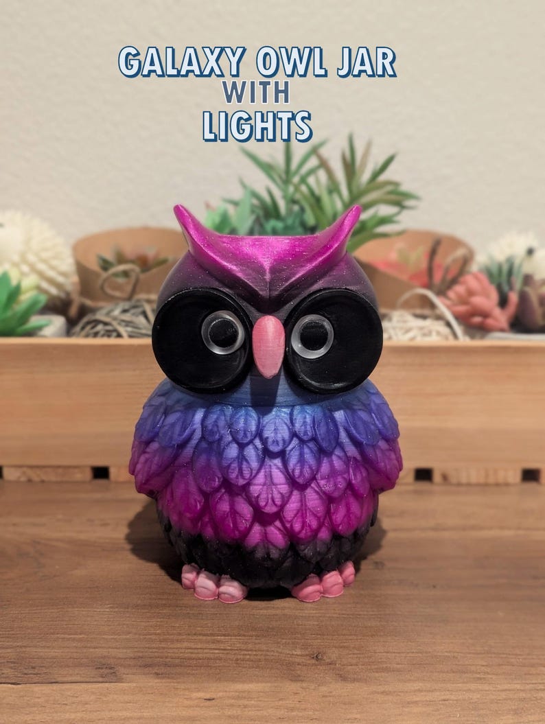 Owl Jar With Lights - Etsy