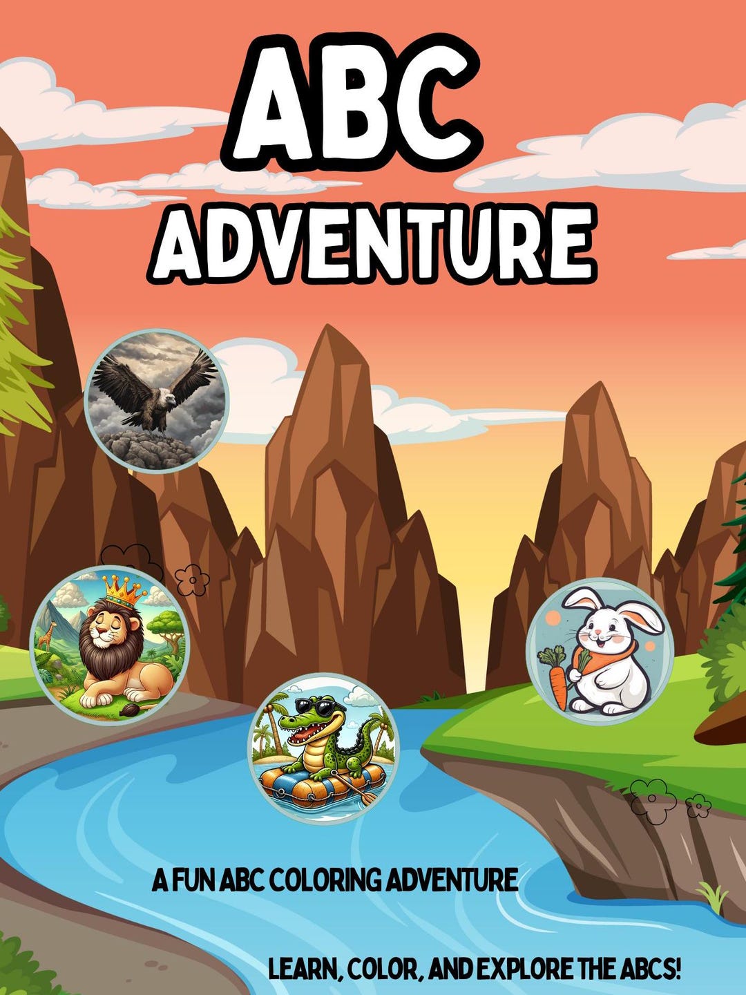 ABC Adventure Coloring Book for Kids | Printable Alphabet Learning ...
