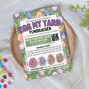 EDITABLE Egg My Yard Flyer Bundle, Easter Fundraiser Template, Perfect ...