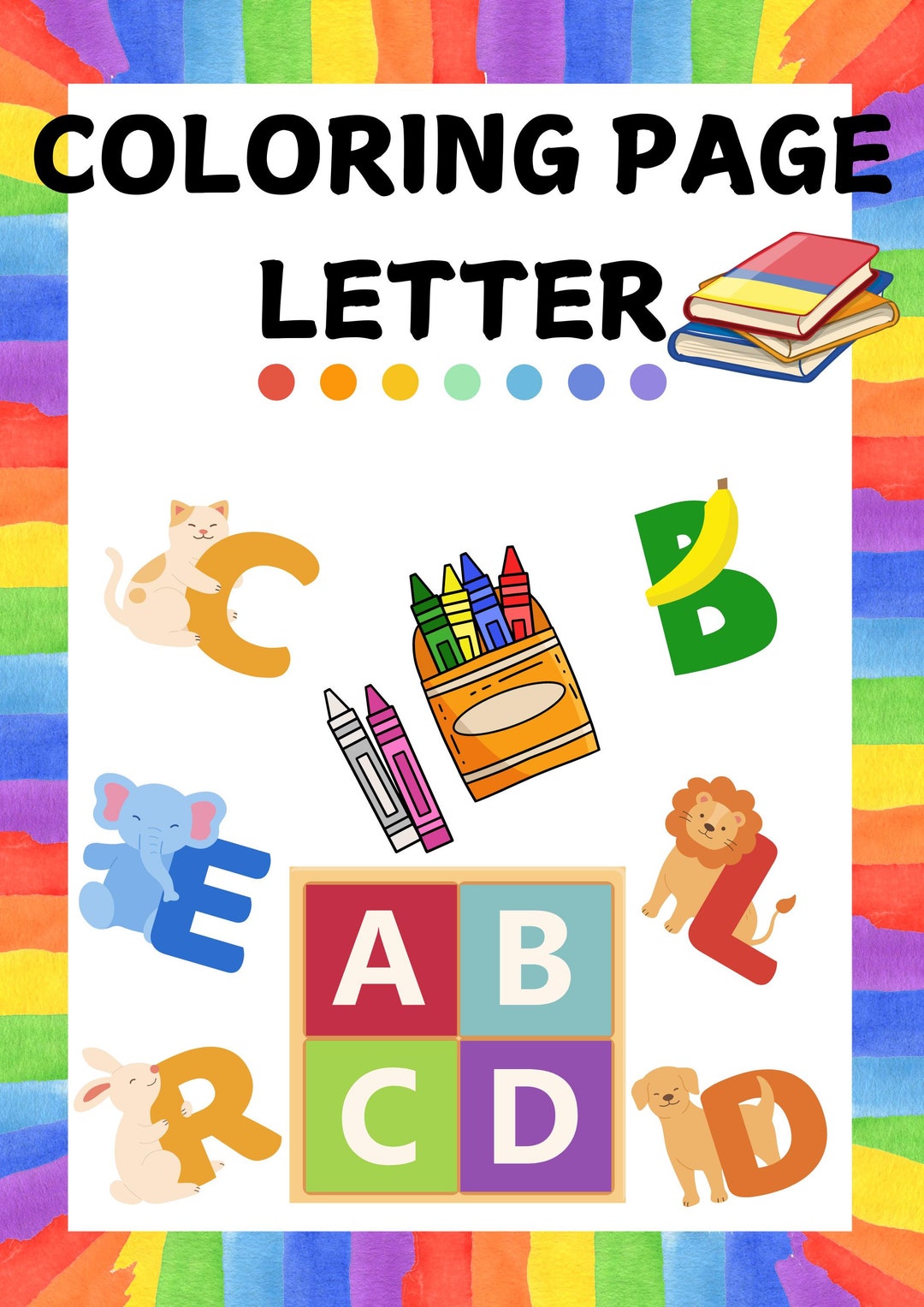 26 Coloring Page ABC, Kids , Activity Kids, Coloring Book, Digital ...