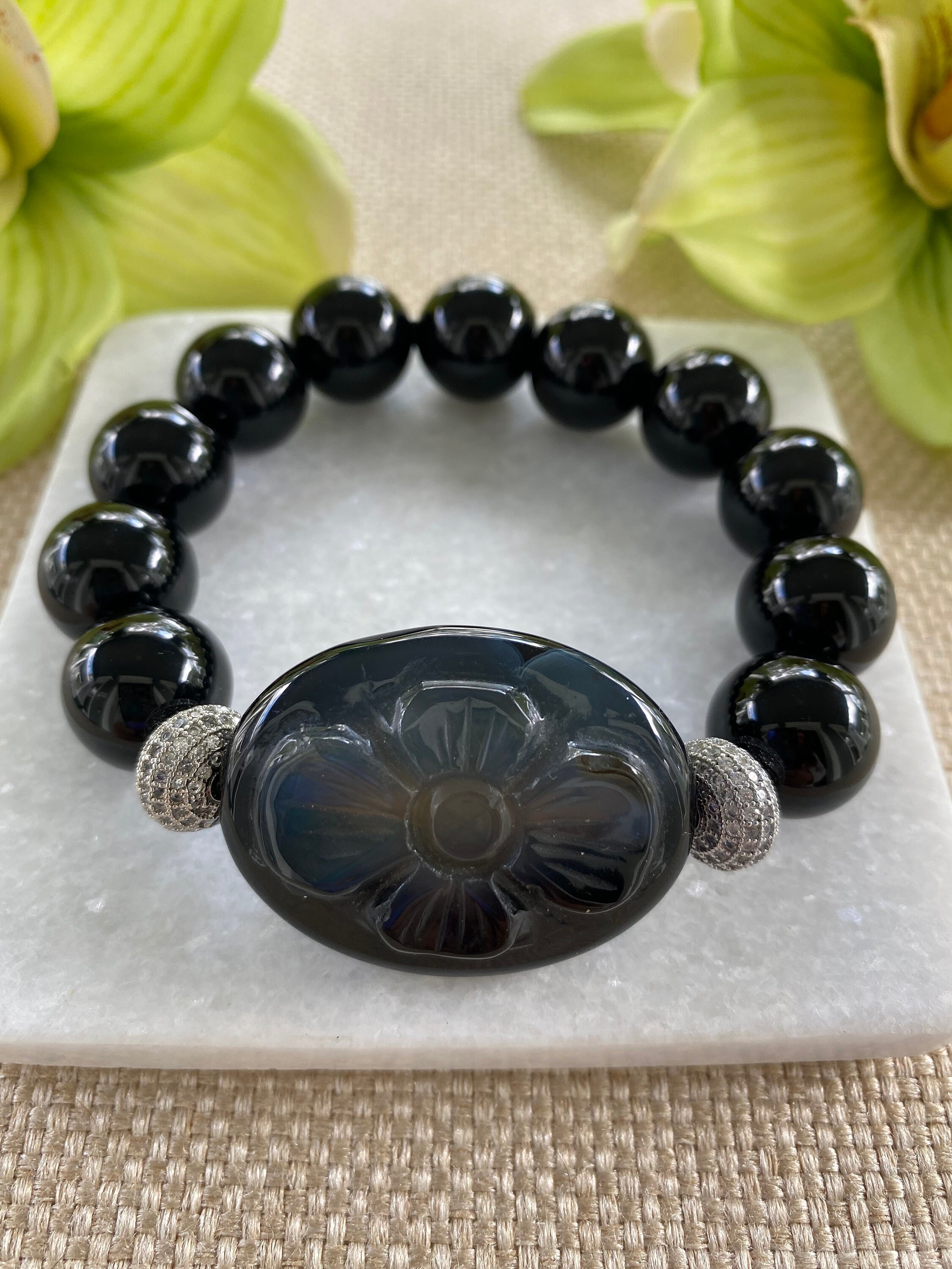 Roca Collection Flower Power Stack, Stackable Bracelets - Etsy