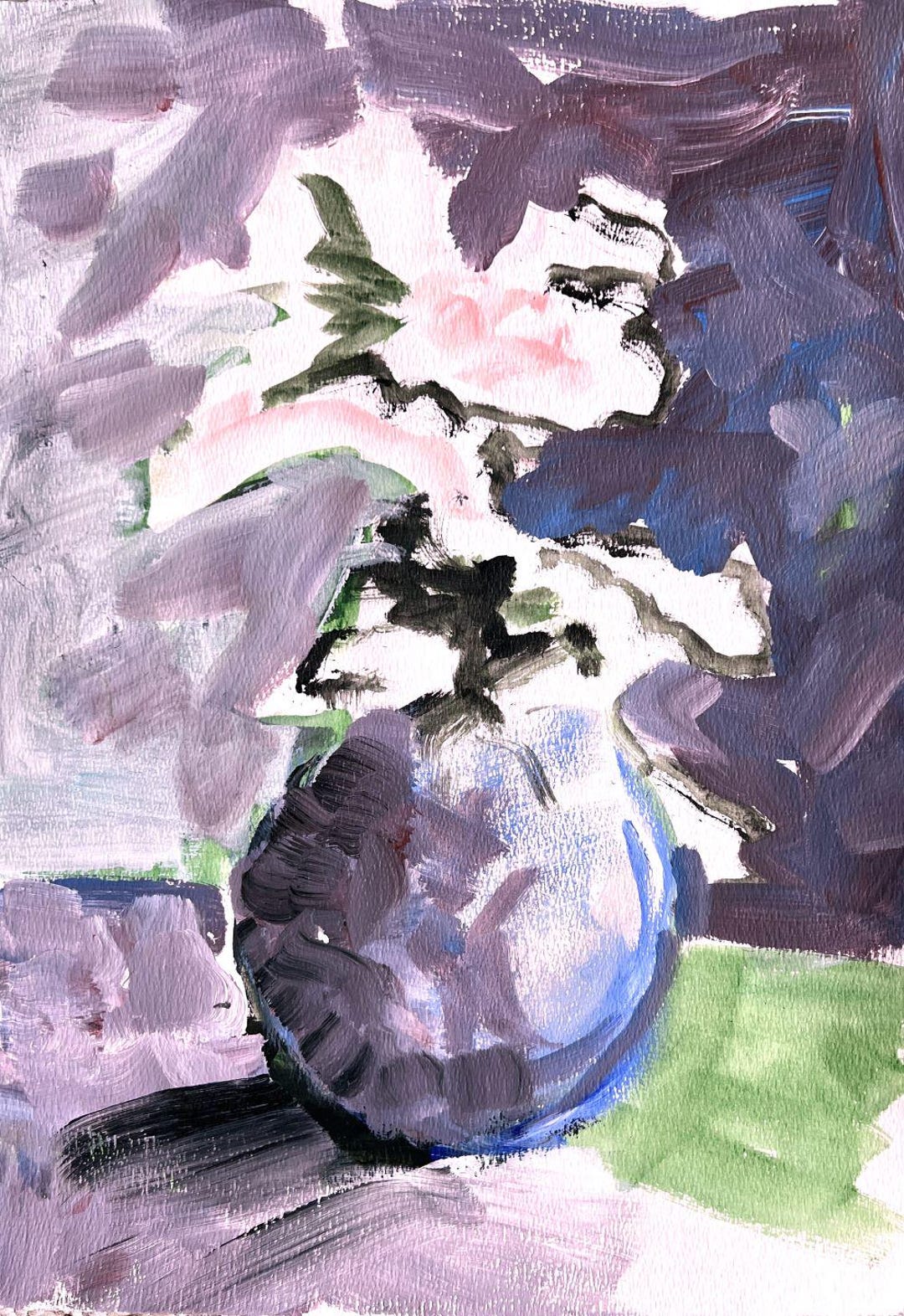 Flowers by Obstruction - Abstract Painting 11X14 - Etsy