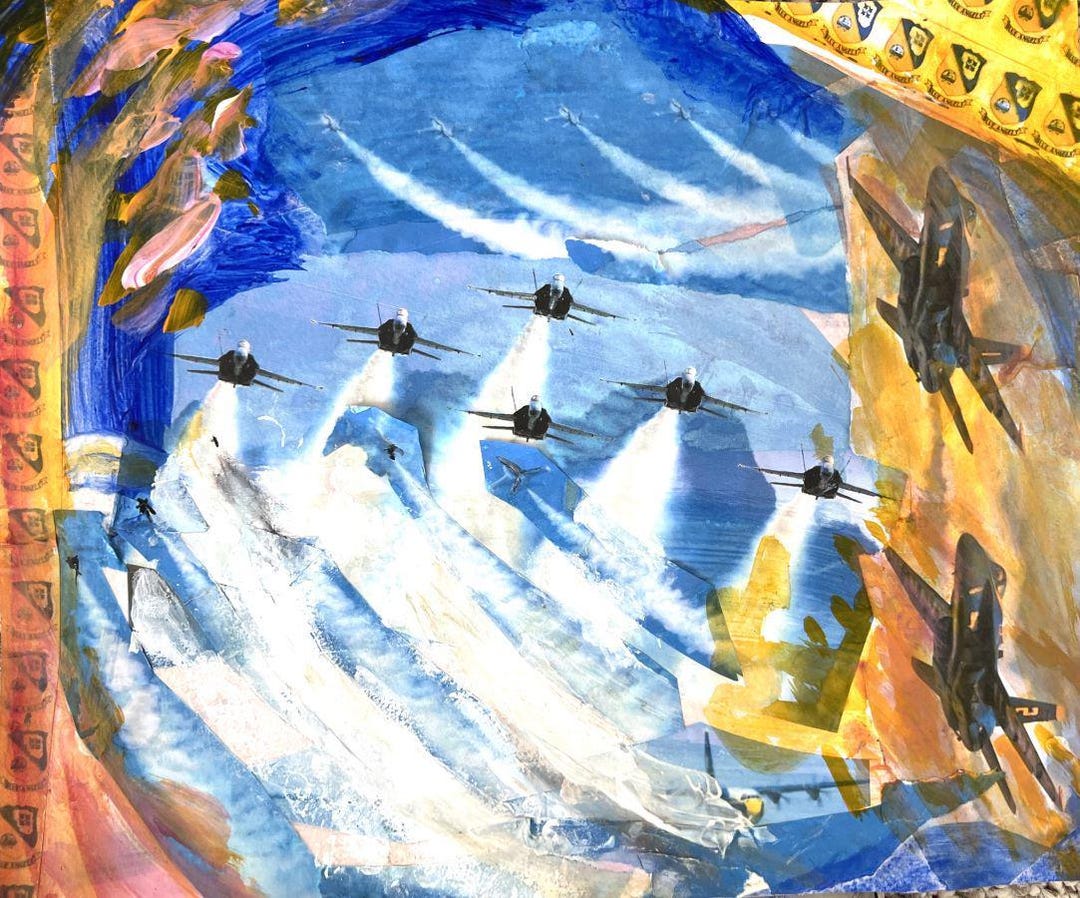 Blue Angels in My Dreams Painting - Etsy