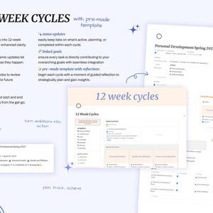 12 Week Year Planner Notion Template 2025 Goal Setting Planner Digital Planner Year Quarter 90 ...