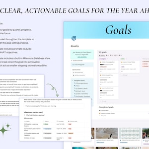 2025 Goal Setting Notion Template New Year Resolution New Year Planner ...