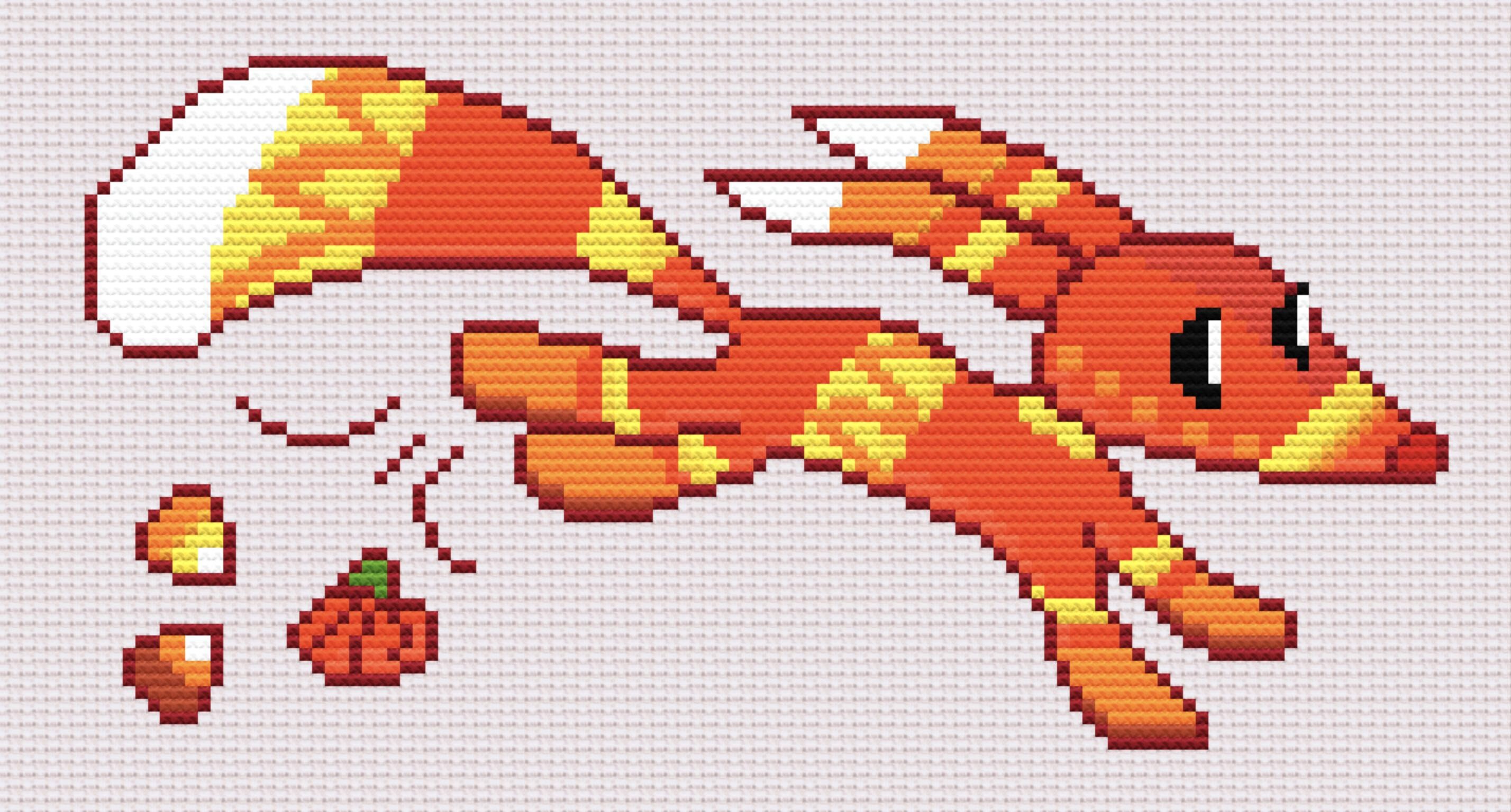 Viva Piñata Pretztail Cross Stitch Pattern: Fox Embroidery (PDF Pattern ...