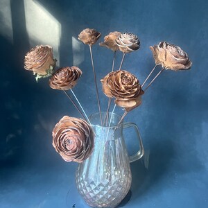Handcrafted Dried Cedar Roses - Rustic Floral Decor, Natural Pine Cone ...