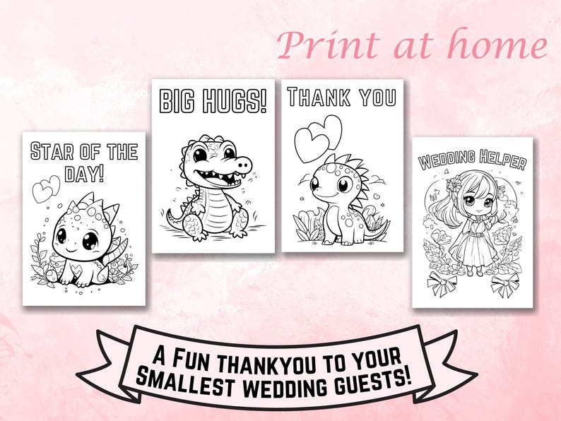 Kids Wedding Coloring Book, Wedding Activity Book, Printable Flower ...
