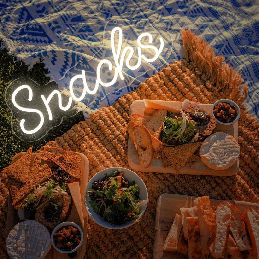 Snacks Neon Sign, Snacks Led Signs, Snacks Wall Led Lights, Snacks Led ...