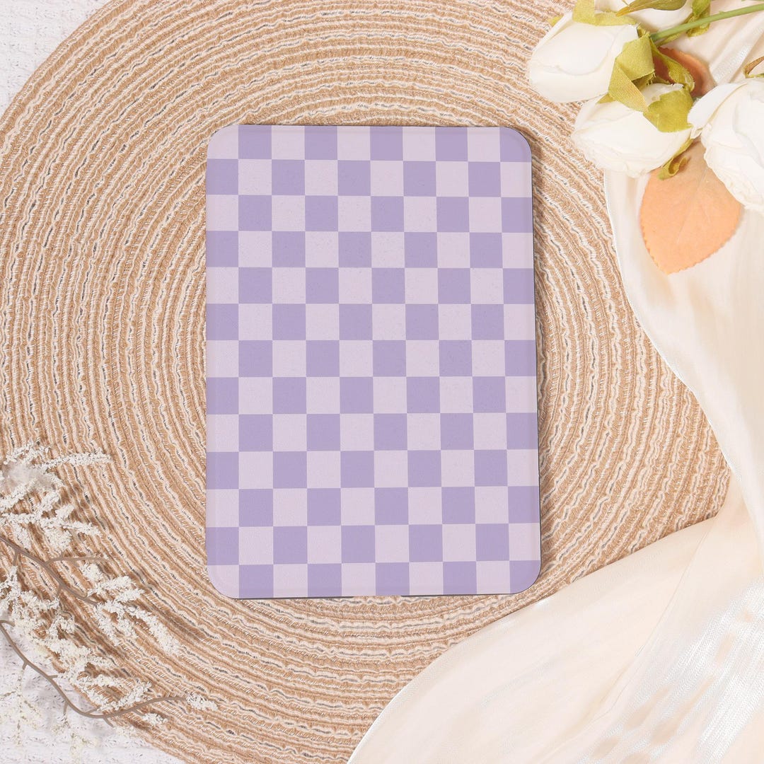 Purple Checkered Kindle Paperwhite 12/11/10th Case,custom Kindle 2024 ...