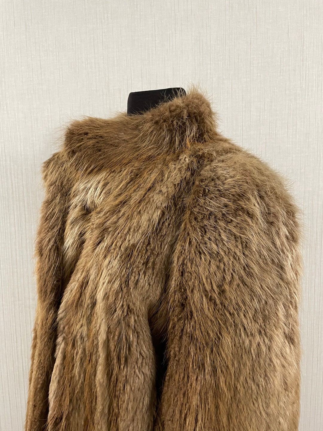 Vintage Luxury C1980s Taupe Light Brown Mix Coloured Full Length Fox ...