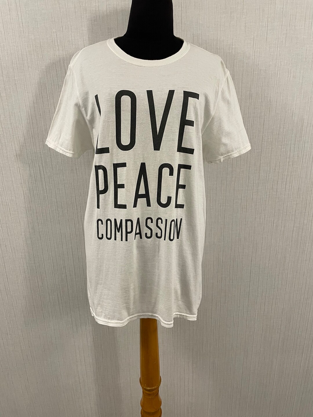 Vintage Modern Love Peace Compassion Graphic Print T Shirt M - Etsy