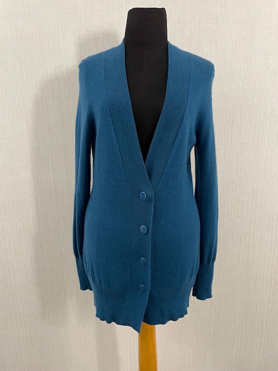 Vintage Modern Luxury Deep V Button Front Long Length… - Gem