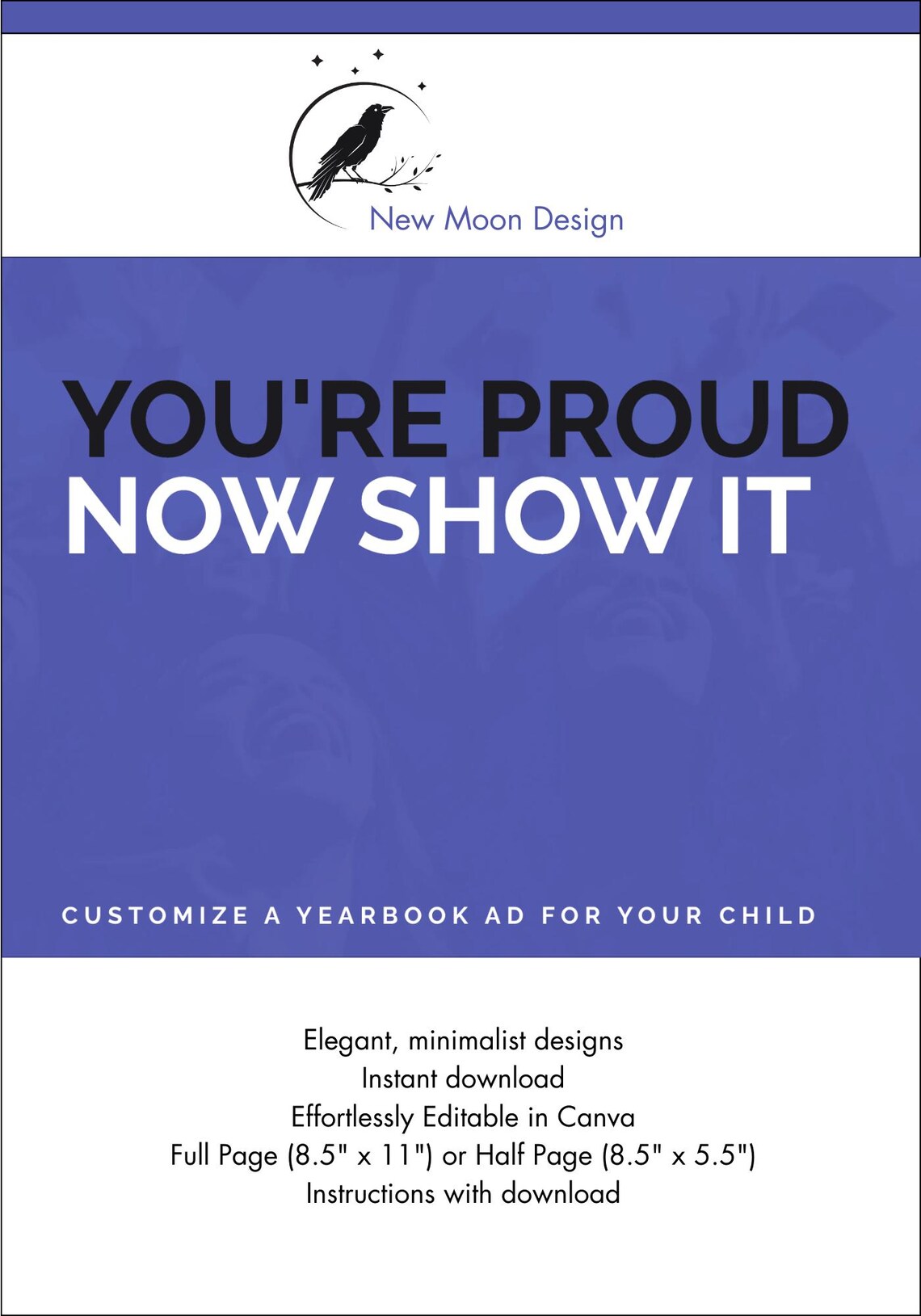 Elegant Yearbook Ad Template. Edit in Canva. Half Page, 8.5 X 5.5, 4 ...