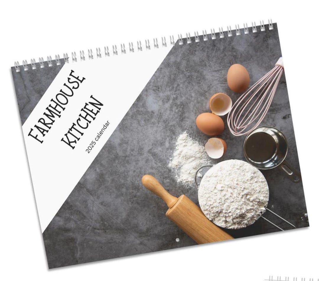 Farm Style Baking Calendar 2025, Hanging Calendar, Farmhouse Decor ...