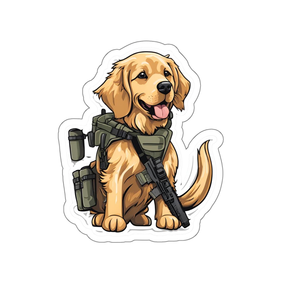 Military Puppy Ammo Box Sticker, Tactical Puppy Laptop Water Bottle ...