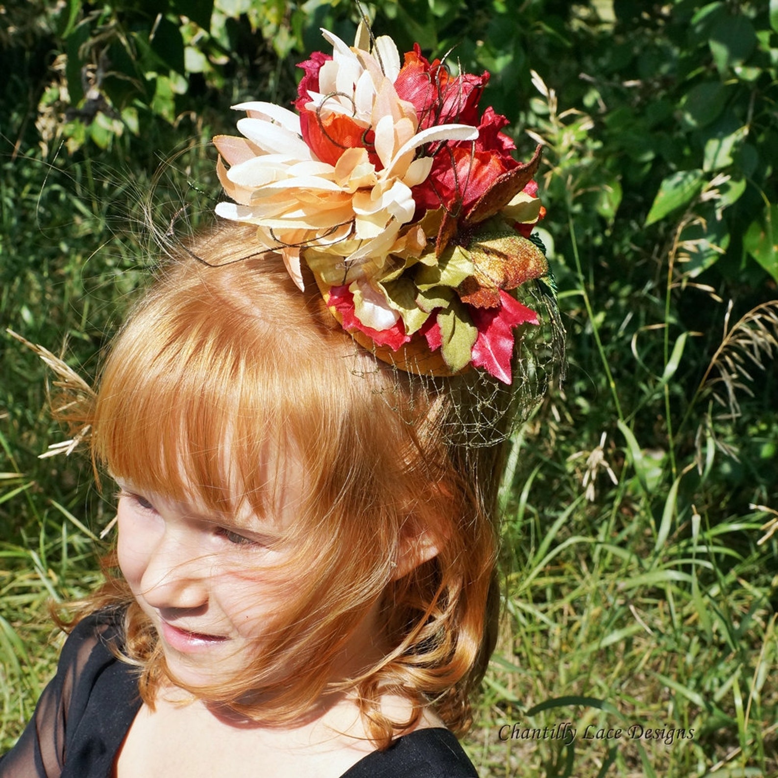 Autumn Rich Gold and Red Butterfly Girls Fascinator - Etsy