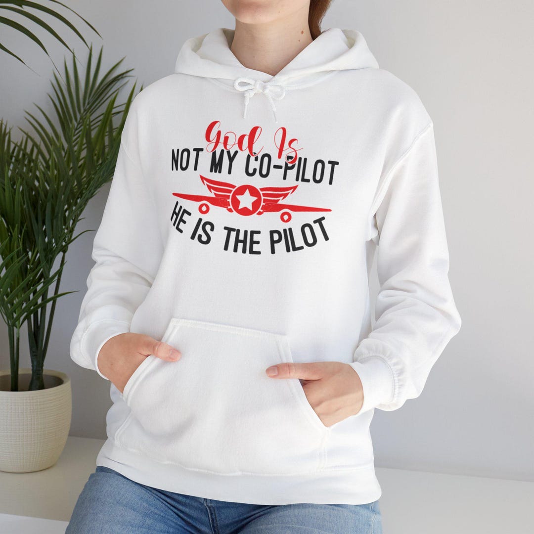Christian Pilot Hoodie God is My Pilot Sweatshirt Faith-based Aviation ...